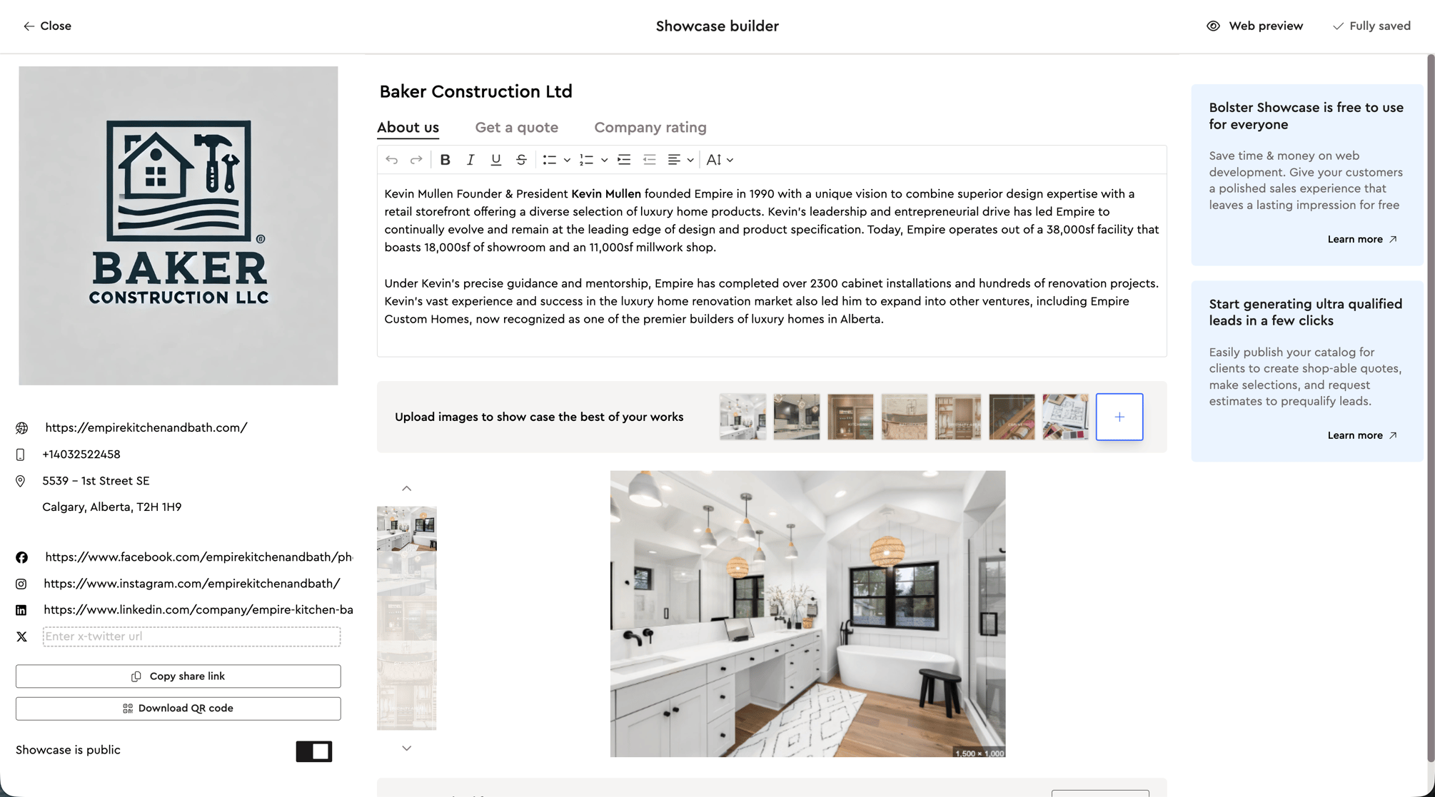 How to set up your Bolster Showcase